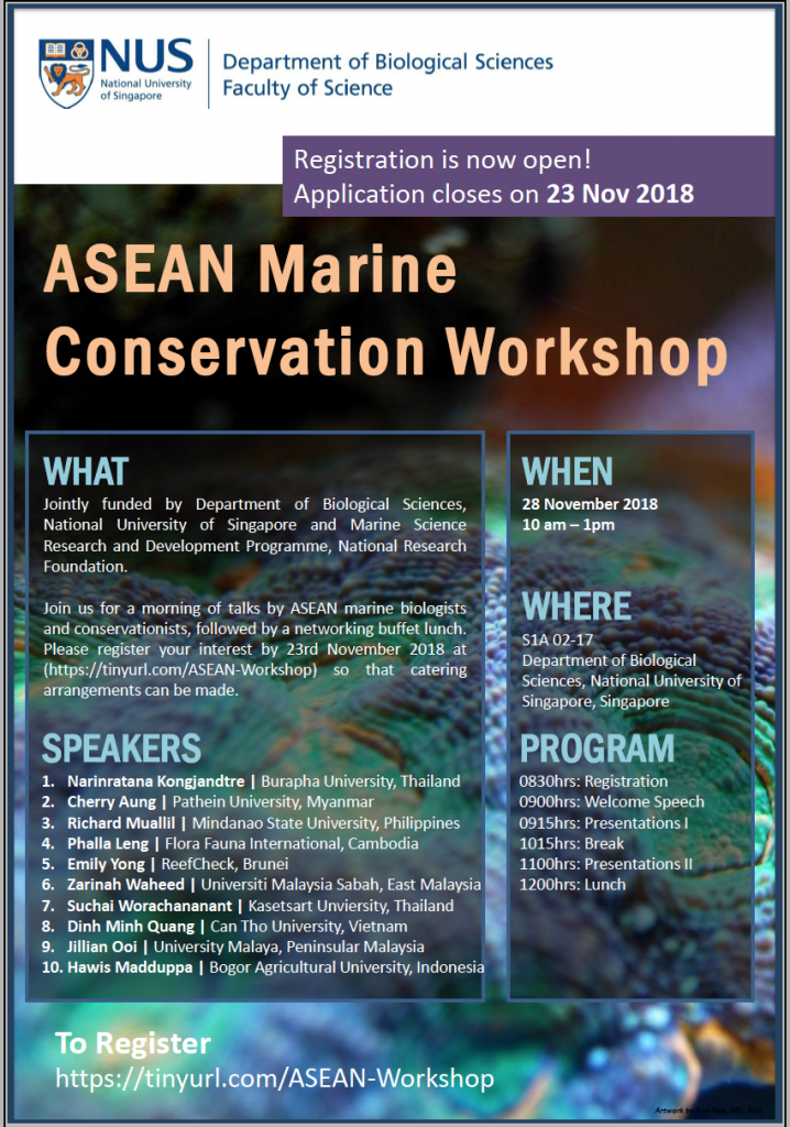 [Workshop] ASEAN Marine Conservation Workshop – St John's Island ...
