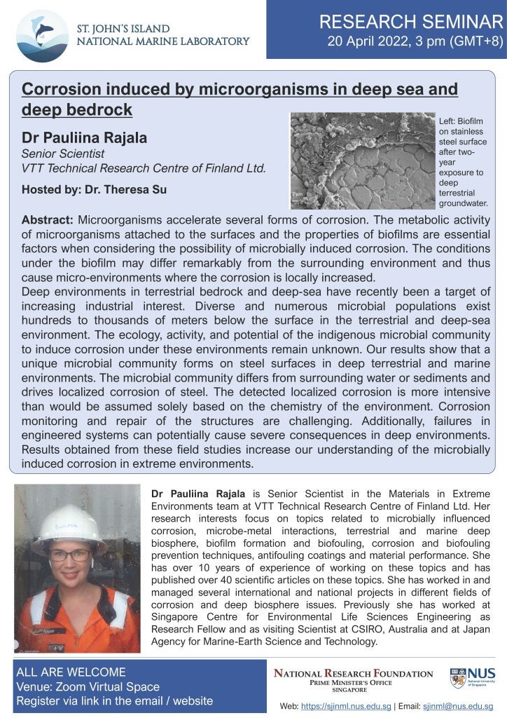 SJINML Research Seminars – April 2022 – St John's Island National ...