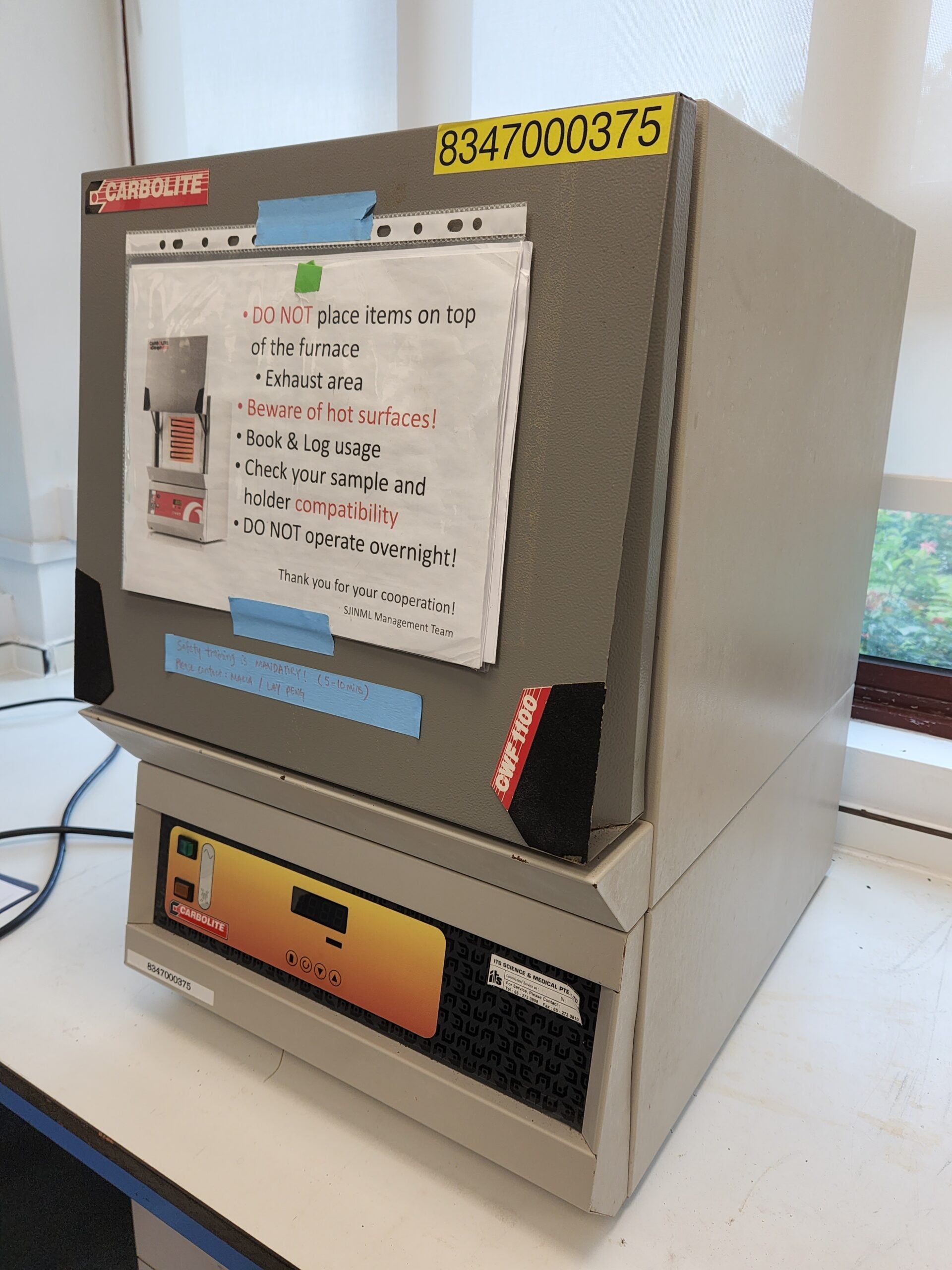 Carbolite AAF1100 Furnace – St John's Island National Marine Laboratory